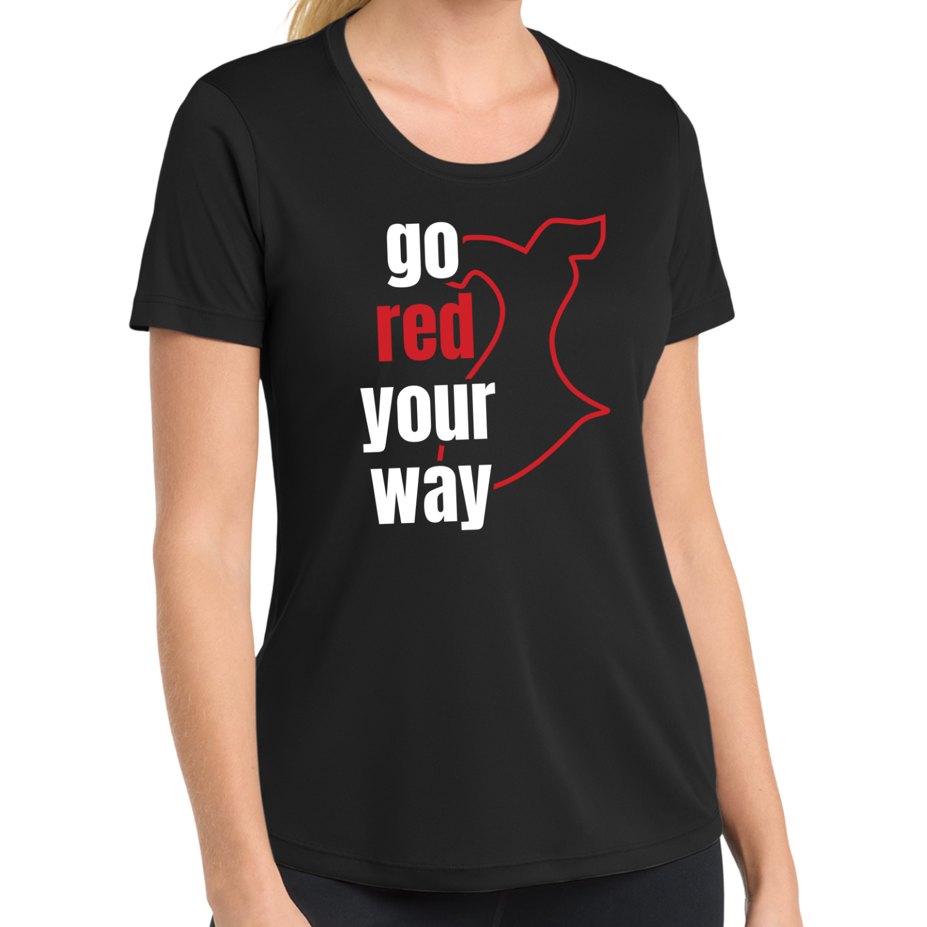 Go Red Your Way Athletic Tee – ShopHeart.org